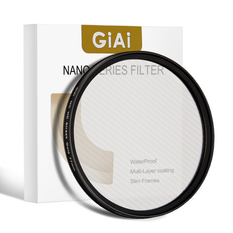 72mm Waterproof Streak Blue Filter Streak Gold Streak Rainbow Filter ...