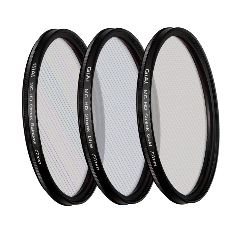 72mm Waterproof Streak Blue Filter Streak Gold Streak Rainbow Filter ...